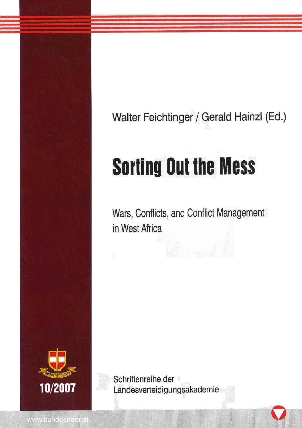 Bundesheer - Wissenschaftliche Publikationen - Sorting Out the Mess